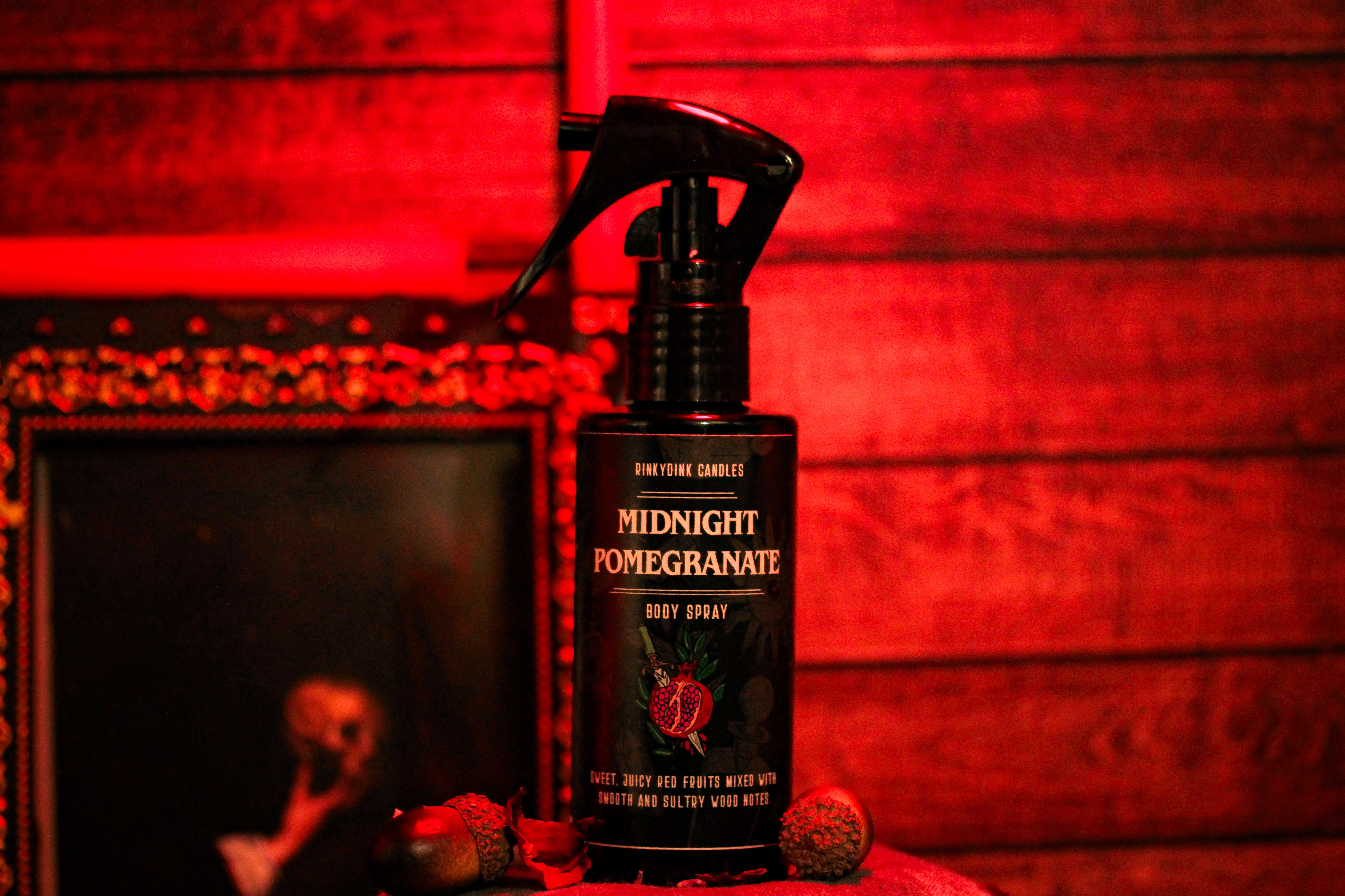 Midnight Pomegranate Luxury Perfume Body Spray (VG) – RinkyDink Candles